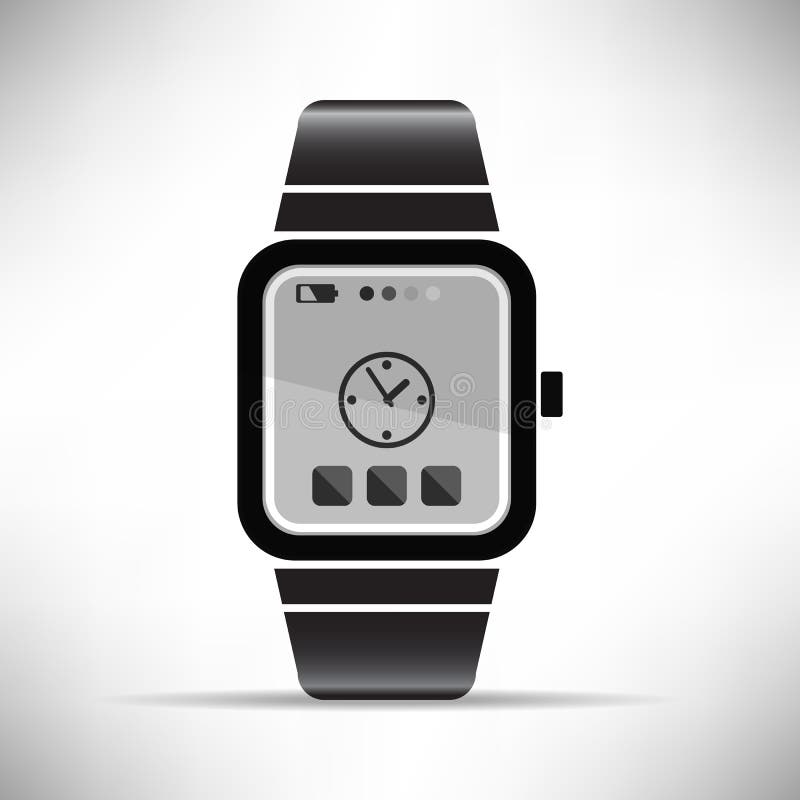 Smart Watch Wearable Technology Vector Illustration Stock Vector ...