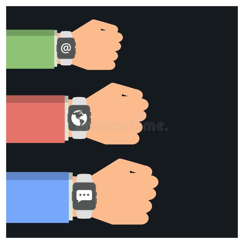 Smart Watches Creative Design with Typography Vector Stock Vector ...