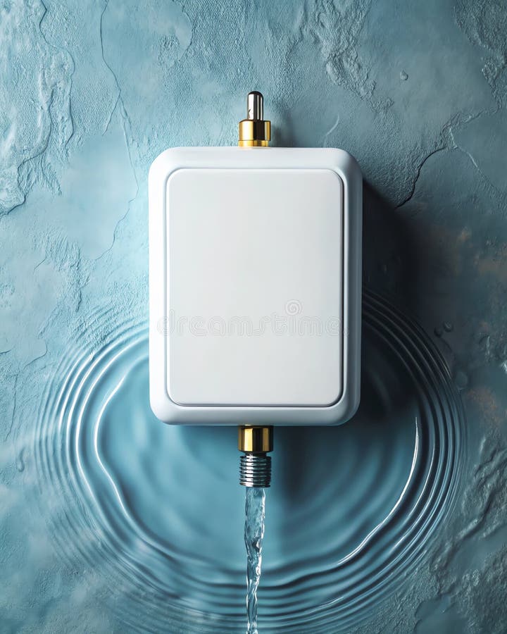 Smart Water Flow Sensor Device on Water Surface - Modern IoT Home ...