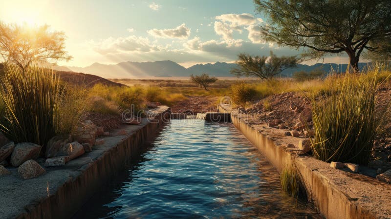 Smart Water Management System in Arid Landscape - AI Generated Stock ...