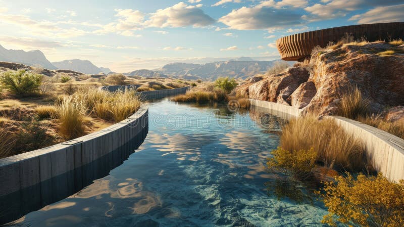 Smart Water Management System in Arid Landscape - AI Generated Stock ...