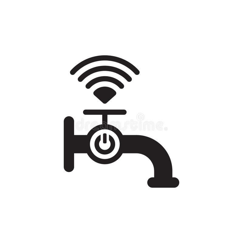 Smart water tap icon stock vector. Illustration of smart - 362405479
