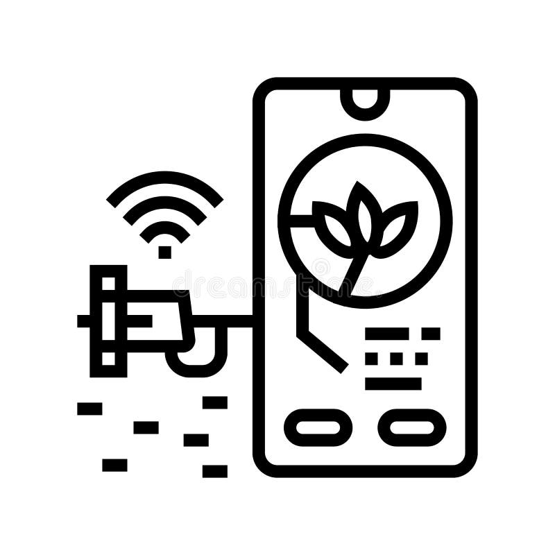 Smart Watering System Line Icon Vector Illustration Stock Vector ... Smart Watering System Line Icon Vector Illustration Stock Vector ...
