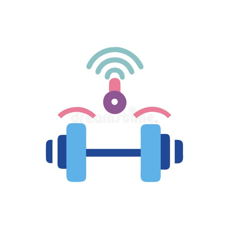 Smart Weightlifting Sensor Icon Stock Illustration - Illustration of ...