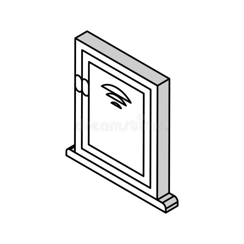 Smart Window Sensor Home Isometric Icon Vector Illustration Stock ...