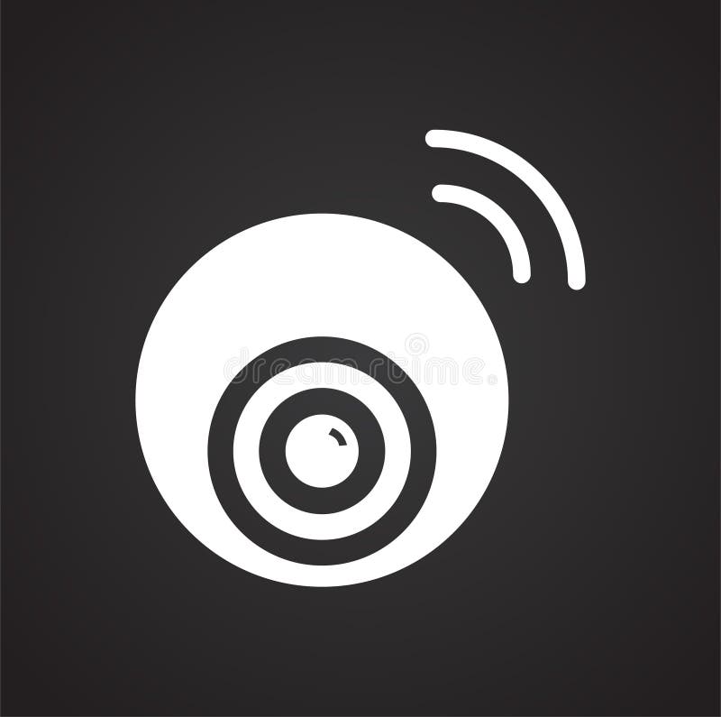 Smart Wireless Ip Camera Icon on White Background for Graphic and Web ...