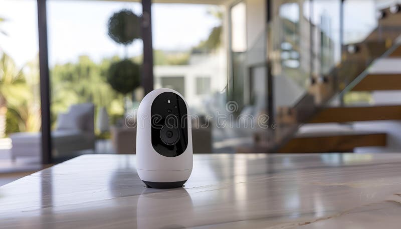 Smart Wireless Security Camera Stock Image - Image of glasses ...