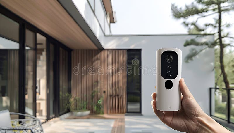 Smart Wireless Security Camera Stock Photo - Image of wireless ...
