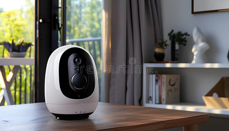 Smart Wireless Security Camera Stock Image - Image of sofa, security ...