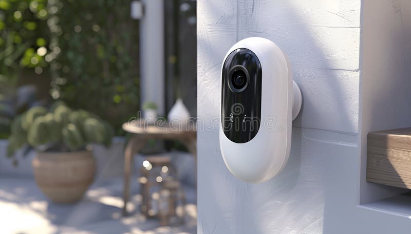 Smart Wireless Security Camera Stock Image - Image of young, flat ...