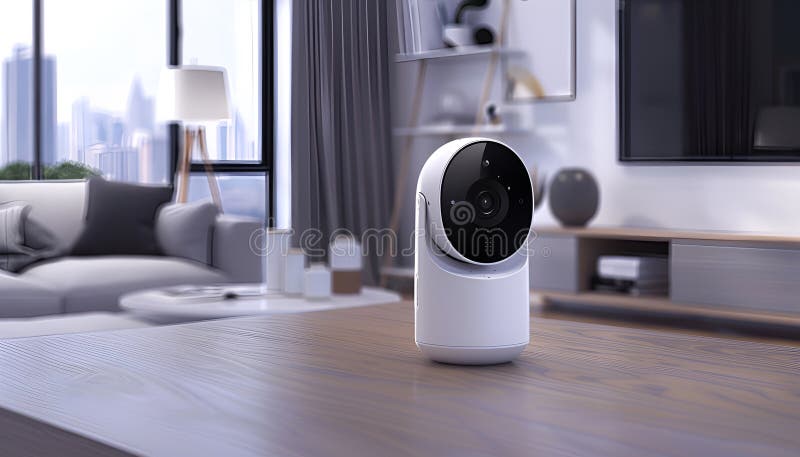 Smart Wireless Security Camera Stock Image - Image of apartment, young ...