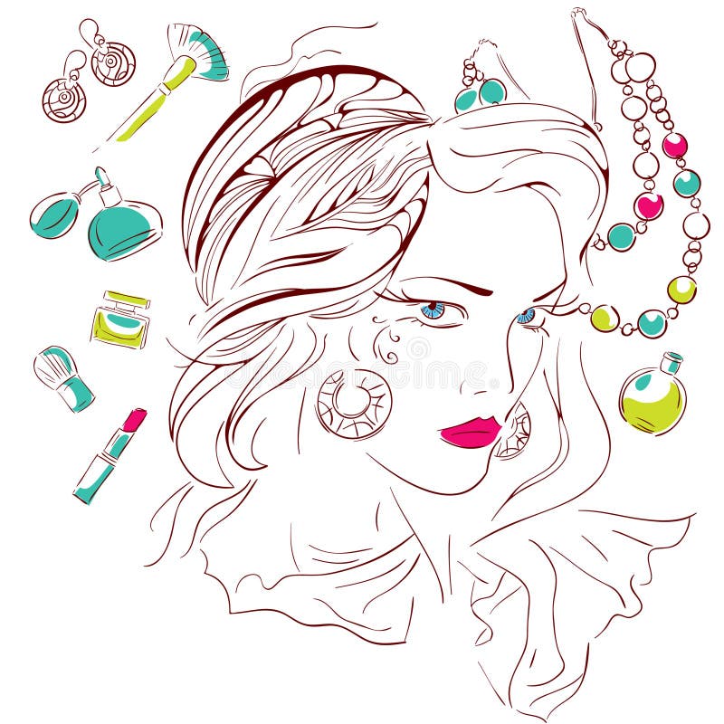 Smart woman stock vector. Illustration of hair, white - 23322857