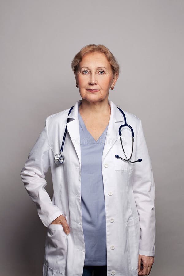 Smart Woman Doctor with Stethoscope Looking at Camera Stock Image ...