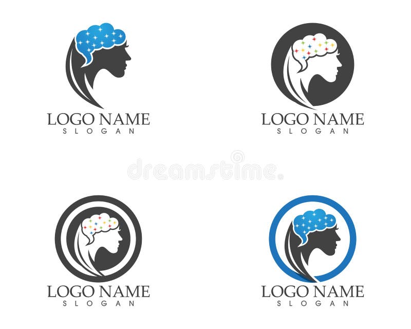 Smart Woman Idea Logo Template Stock Vector - Illustration of health ...