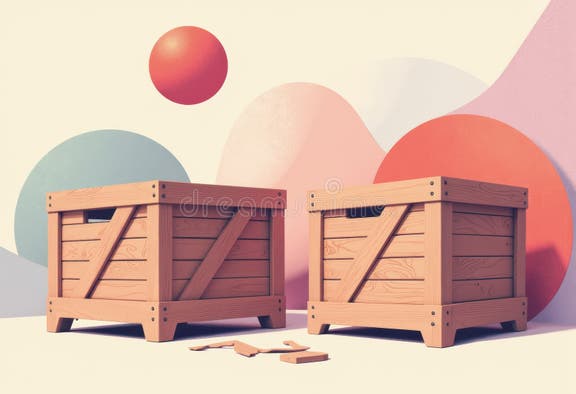 Smart Wooden Crate Assembly with RFID Tracking Elements Displayed ...