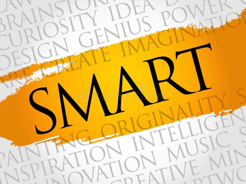 Smart word cloud stock illustration. Illustration of inspiration ...