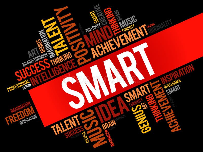 SMART word cloud collage stock illustration. Illustration of background ...
