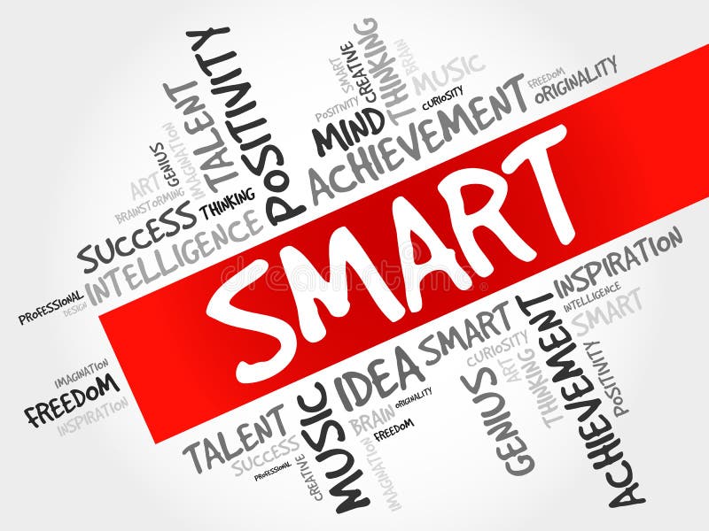 Smart word cloud stock illustration. Illustration of inspiration ...