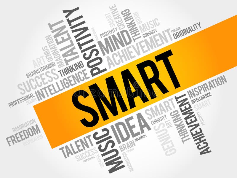 SMART word cloud collage stock illustration. Illustration of background ...