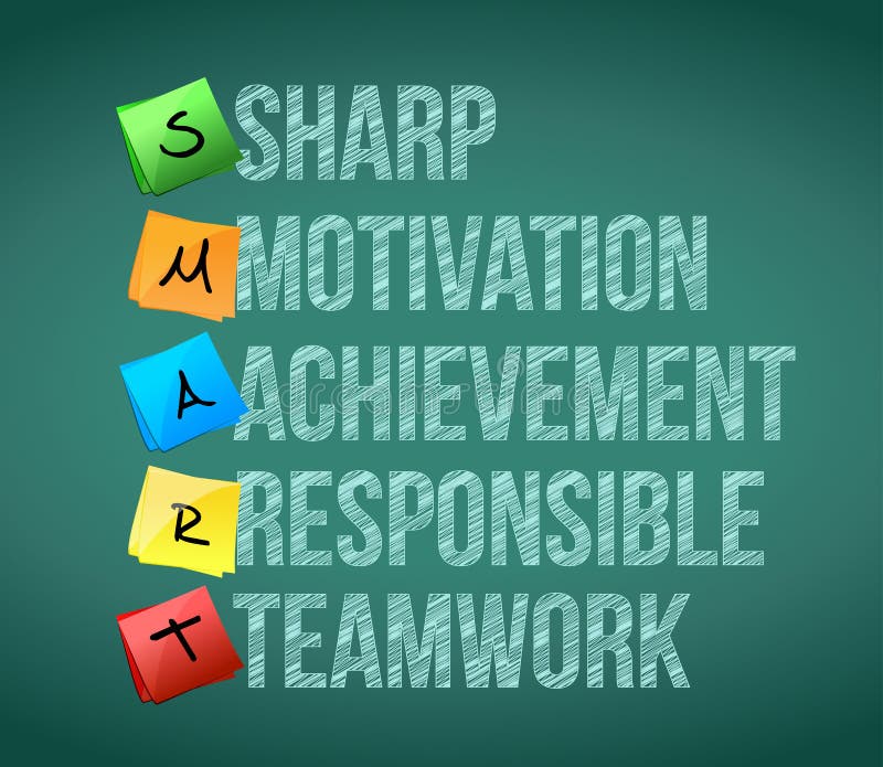 Smart Words Message on a Chalkboard Illustration Stock Illustration ...