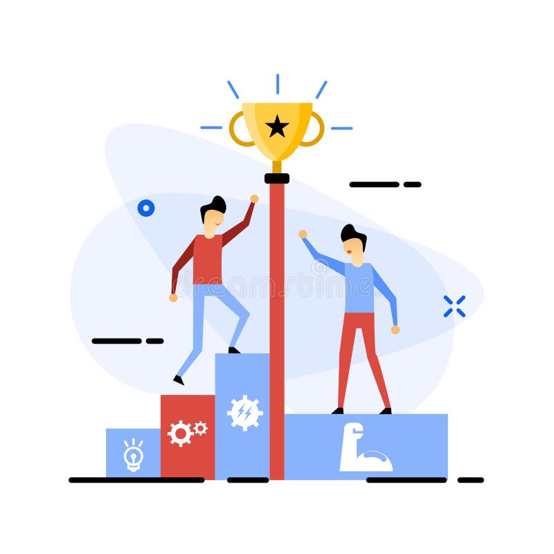 Smart Work Vs Hard Work Flat Design Illustration Free for Commercial ...