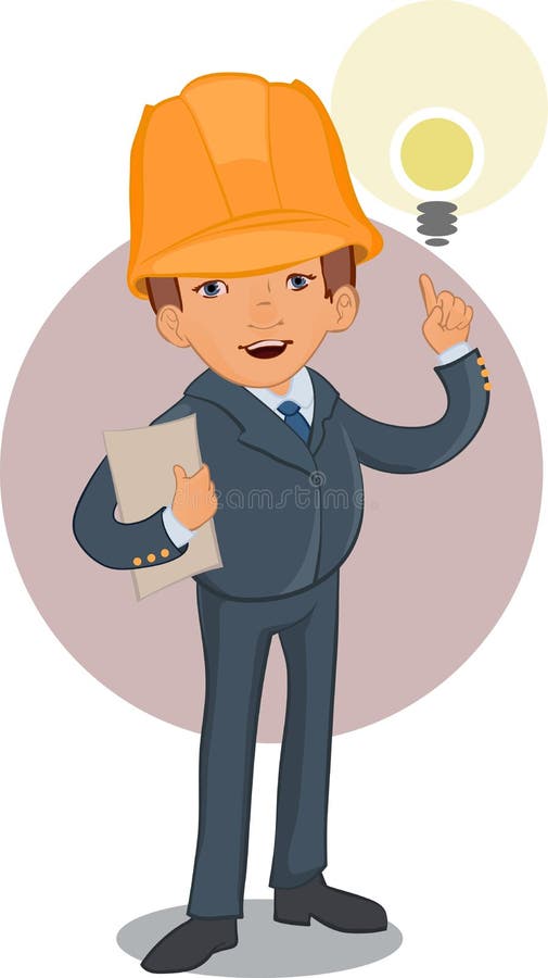 Smart Worker Girl Idea Cartoon Character. Handywoman Builder Has an ...