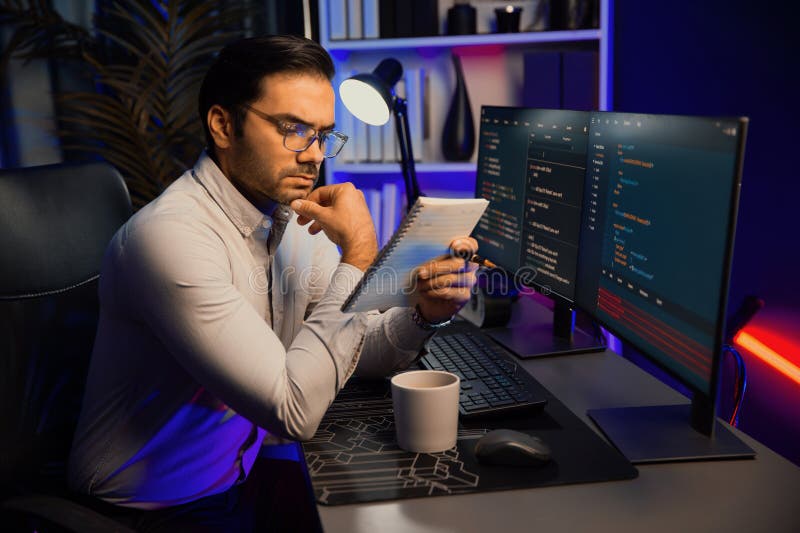 Smart It Working Software Development Coding On Pc With Reading Note 5438