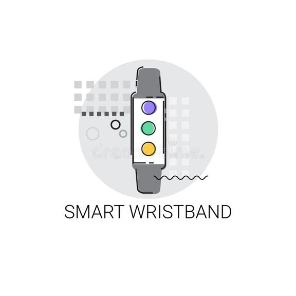 Smart Wristband Trecker Technology Electronic Device Stock Vector ...