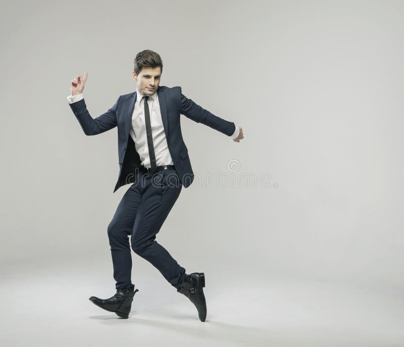 Smart Young Guy in Victorious Gesture Stock Image - Image of human ...