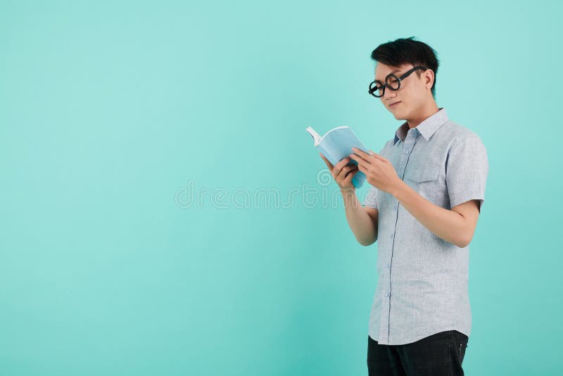 Smart Guy Reading Book stock image. Image of smart, person - 246084939