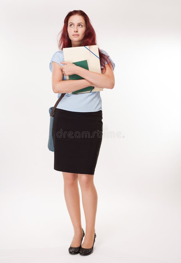 Smart young student. stock image. Image of girl, college - 33337907