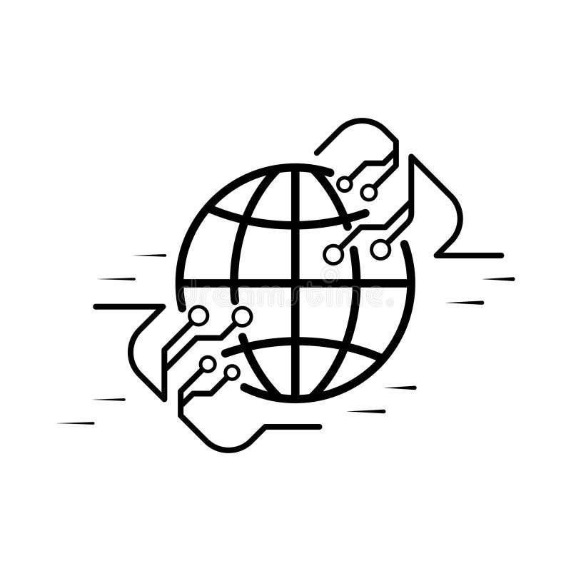 Smart Connection World Icon Stock Vector - Illustration of digital ...