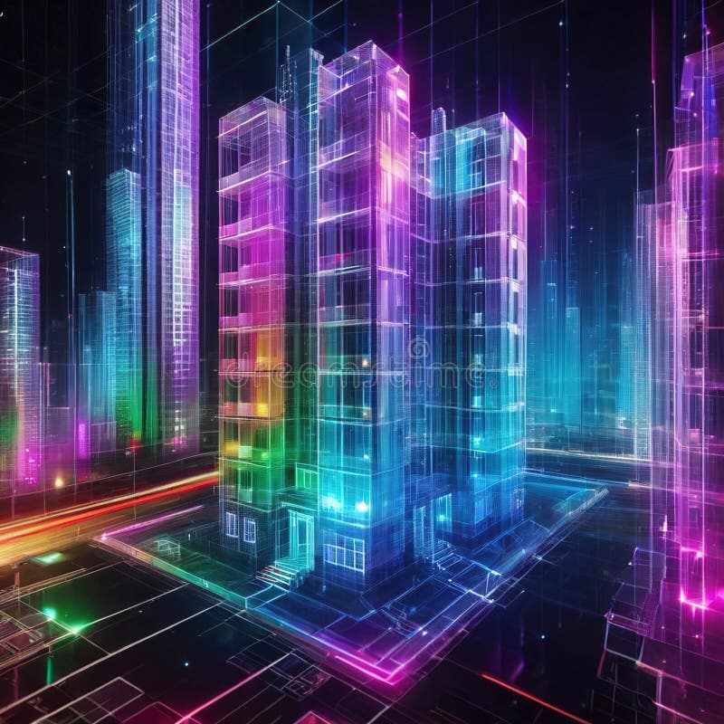 Smarthome, Apartment Building Residences, Internet of Things, Connected Online with Information ...