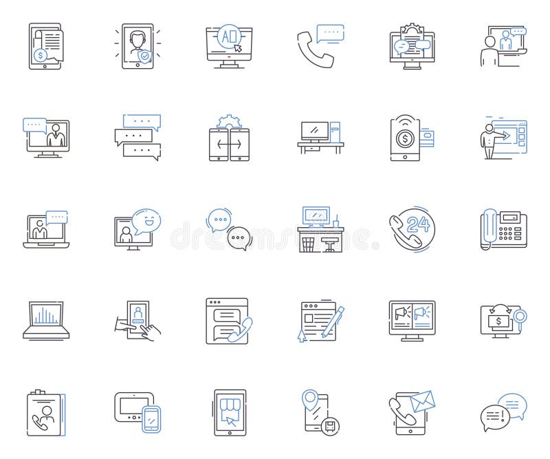Smartph Line Icons Collection. Technology, Wireless, Connectivity ...