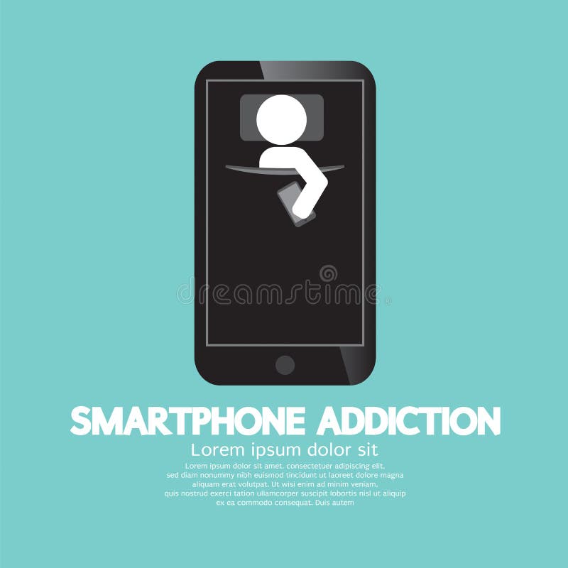 Smartphone Addiction. Hand Holds Phone, Which is Grabbed Hand. Bad ...
