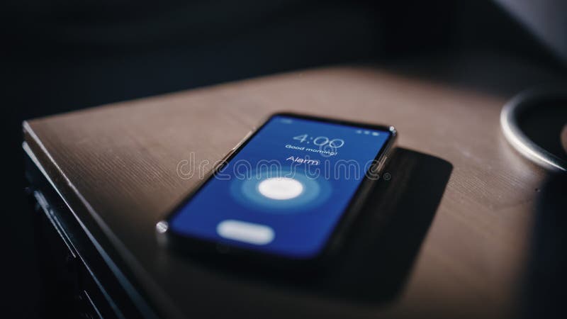 Smartphone Alarm Ringing at Night. Stock Photo - Image of sleeping ...