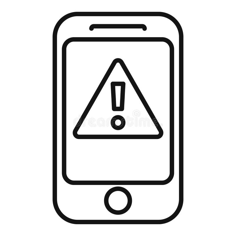 Smartphone Alert Icon Outline Vector. Virus Error Stock Illustration ... Smartphone Alert Icon Outline Vector. Virus Error Stock Illustration ...