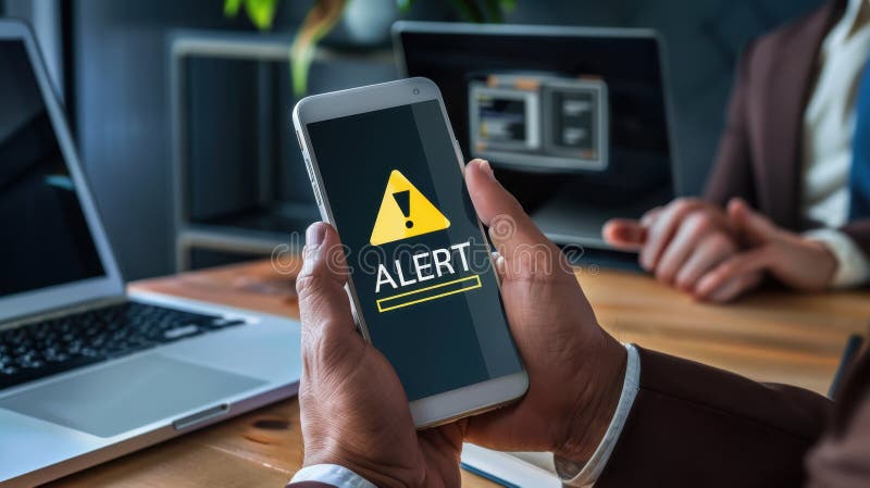 The Smartphone with an Alert. AI Generated Stock Image - Image of ...