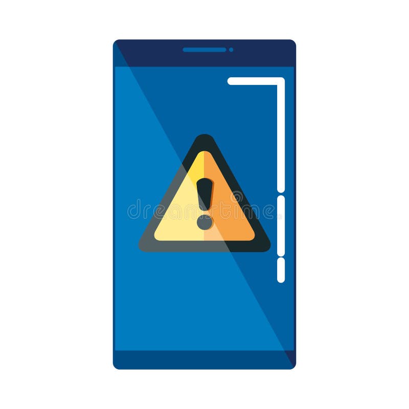 Smartphone with Alert Symbol and Security Icons Stock Vector ...