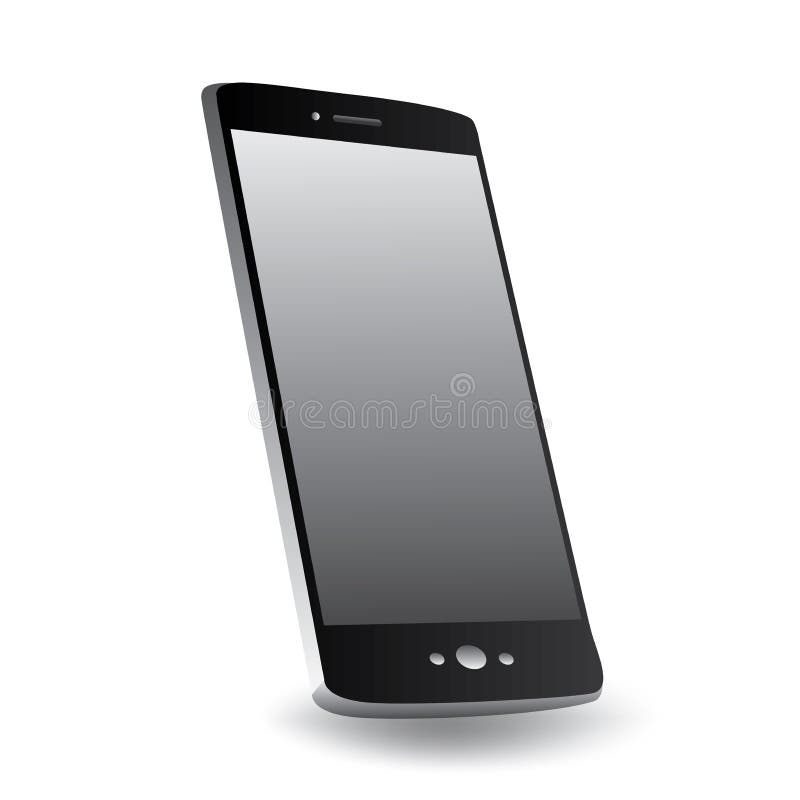 Smartphone at an angle stock vector. Illustration of screen - 85341163