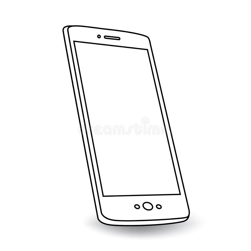 Smartphone at an angle stock vector. Illustration of angle - 89169125
