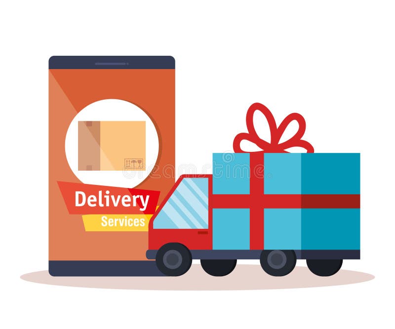 Smartphone with App Delivery Service Stock Vector - Illustration of ...