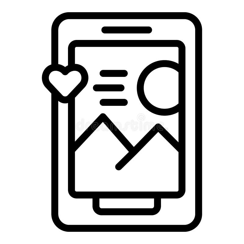 Smartphone App Icon Outline Vector. Data Profit Stock Illustration ...