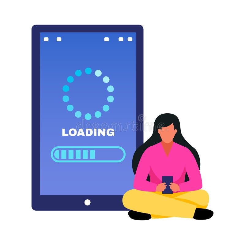Smartphone App Loading Composition Stock Illustration - Illustration of ...