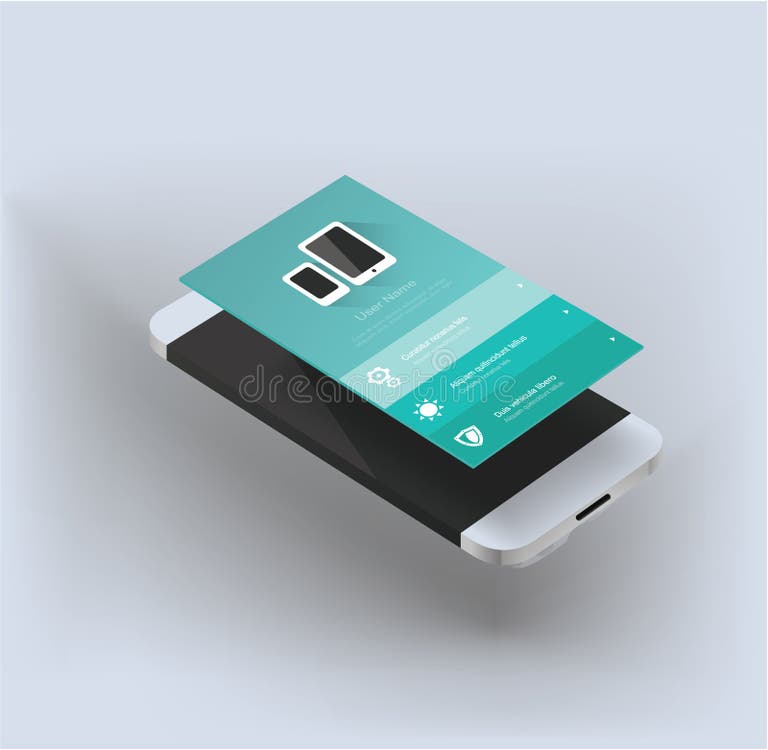 Smartphone app stock vector. Illustration of perspective - 42250991