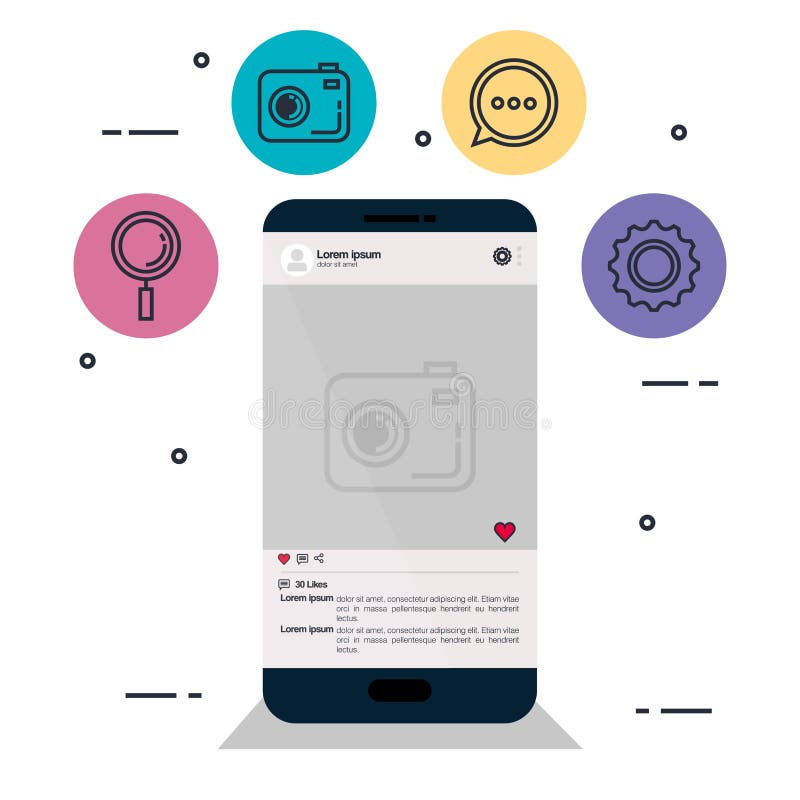 Smartphone Applications Menu Icons Stock Vector - Illustration of menu ...