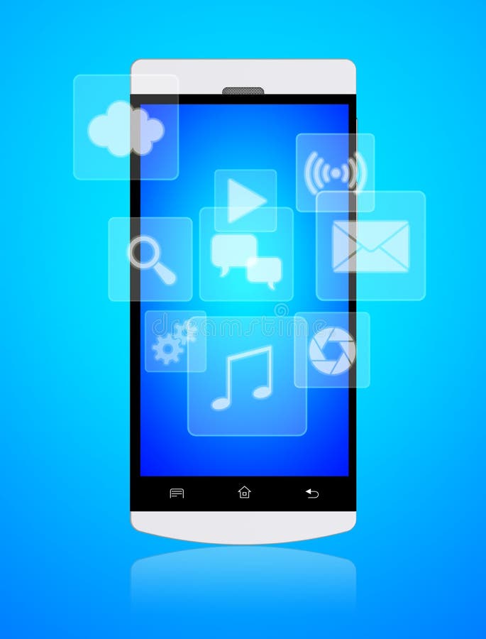 Smartphone-Apps stock abbildung. Illustration von telekommunikation ...