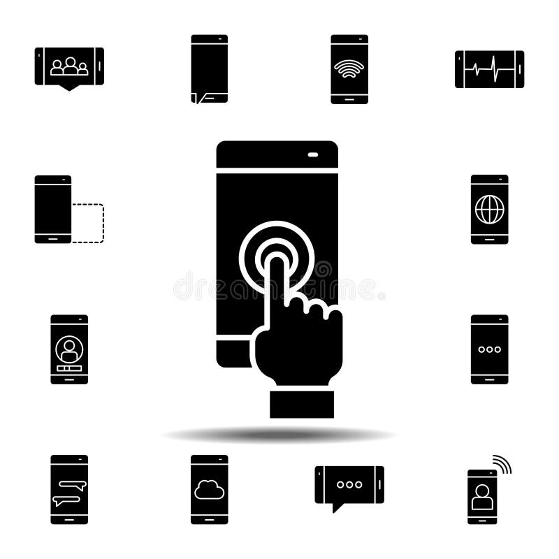 Smartphone, Arm, Sensor, Phone Icon. Simple Glyph, Flat Vector Element ...