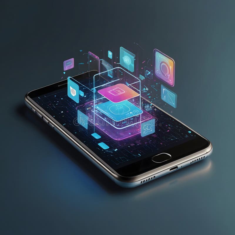 Smartphone with Augmented Reality and 3D Holograms in a Cutting-Edge ...