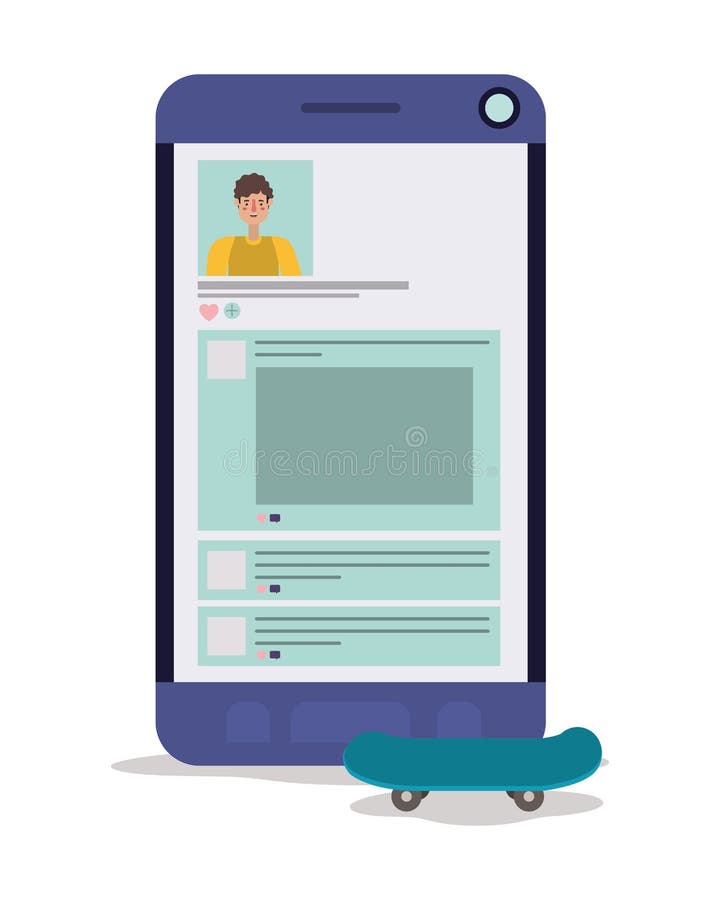 Smartphone and Avatar Man Vector Design Stock Vector - Illustration of ...